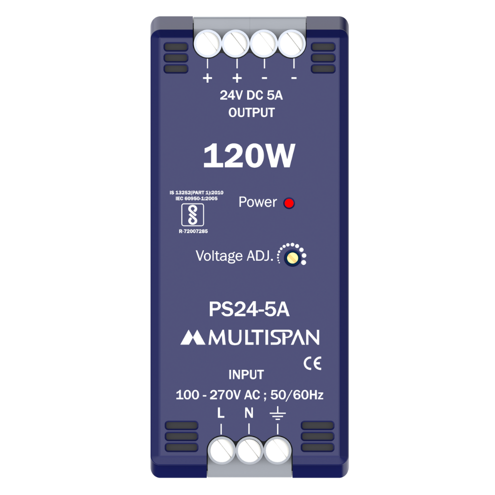 PS24-5A | Industrial Power Supplies 24VDC, 5A | SMPS