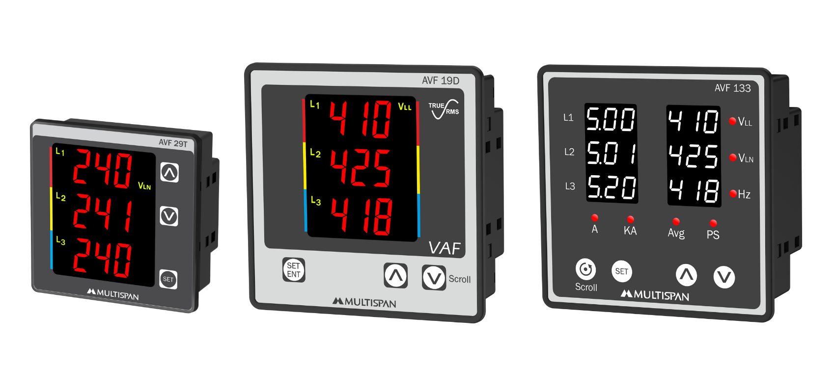 Digital AVF Meter | Power and Energy Meter | Multispan