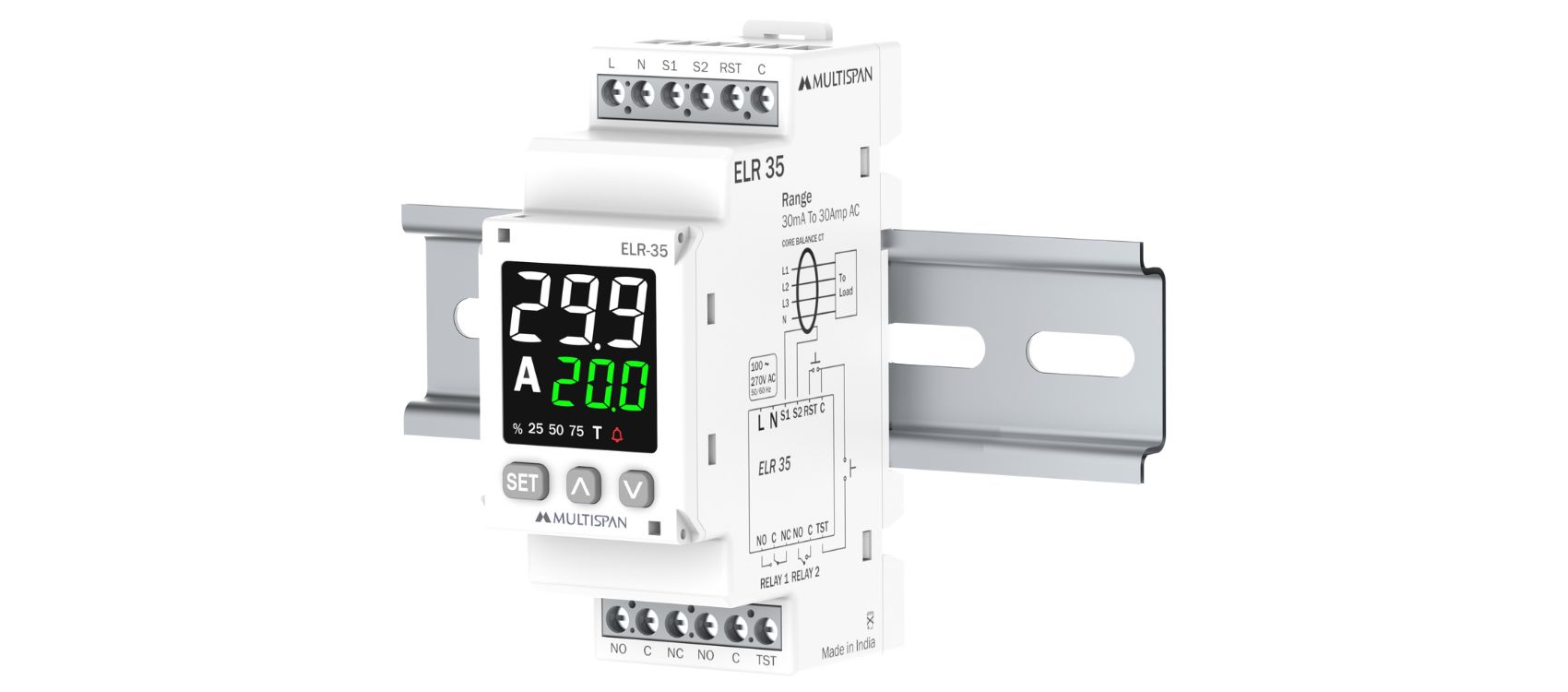 ELR-35 DIN Rail with Display | Multispan