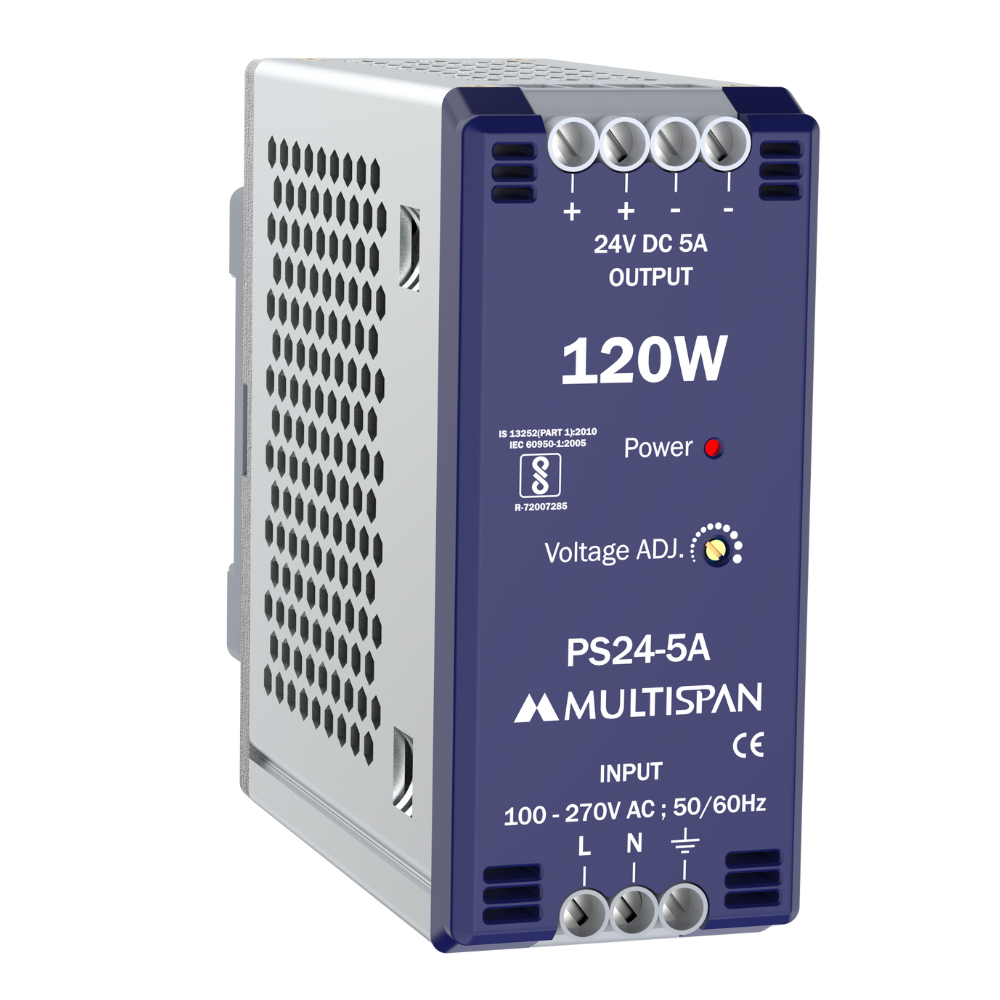 PS24-5A | Industrial Power Supplies 24VDC, 5A | SMPS