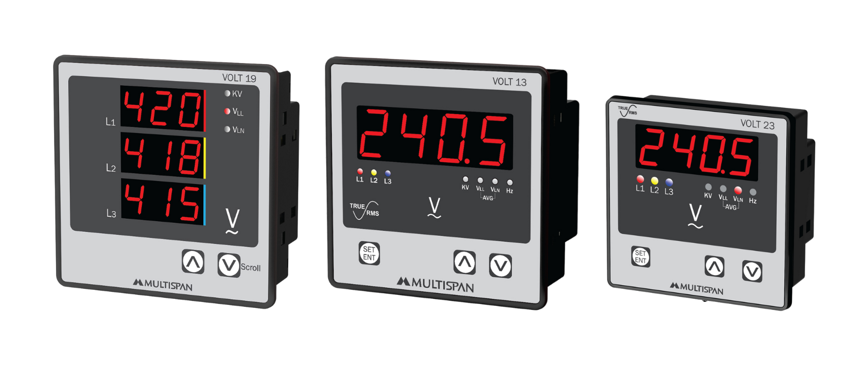 Volt 19 - 3-Phase Voltmeter | Multispan