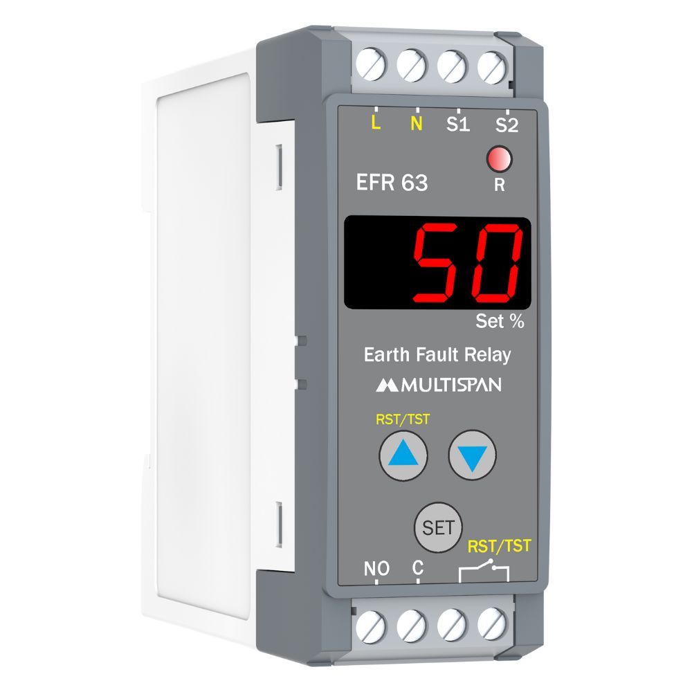 Din Rail Earth Fault Relay - Protection & Monitoring | Multispan