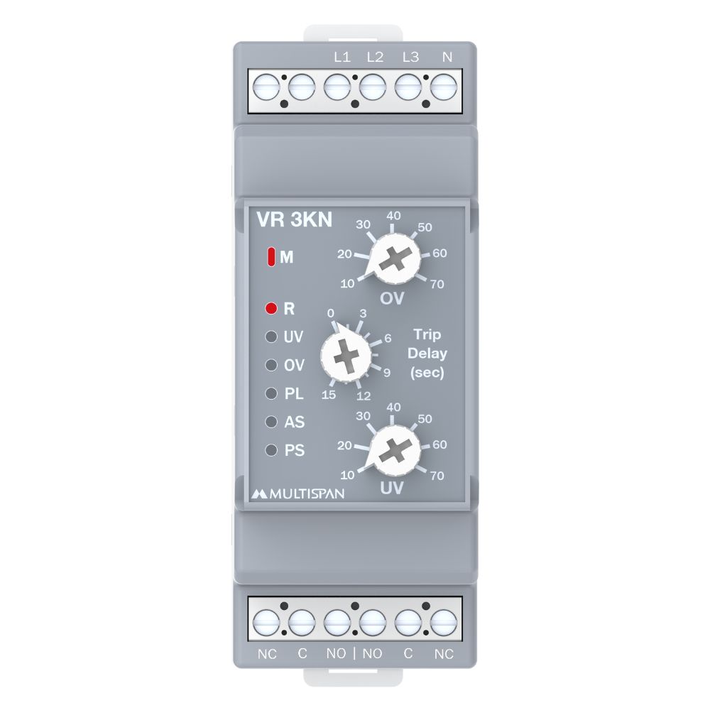 VR-3KN | Analog Voltage Protection Relay - Din Rail Mount