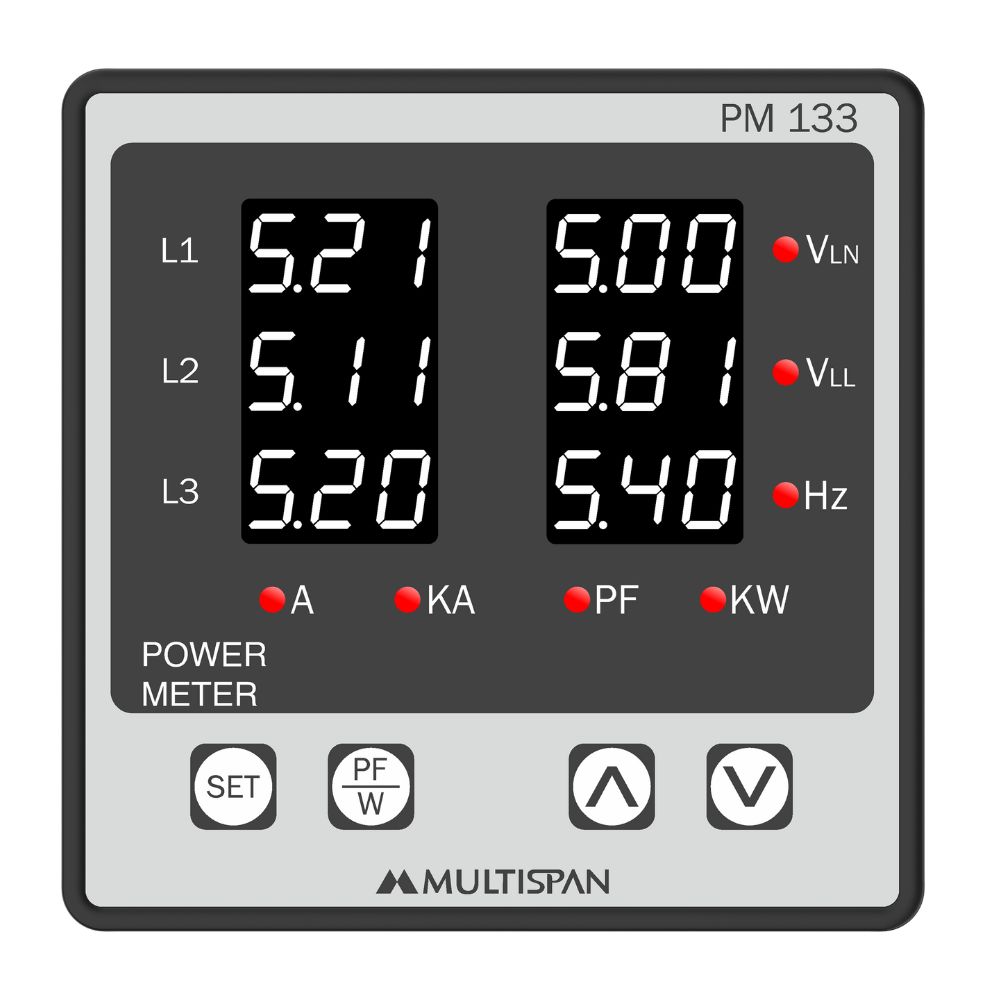 PM-133 | 3Ø Power Meter | Power and Energy Meter
