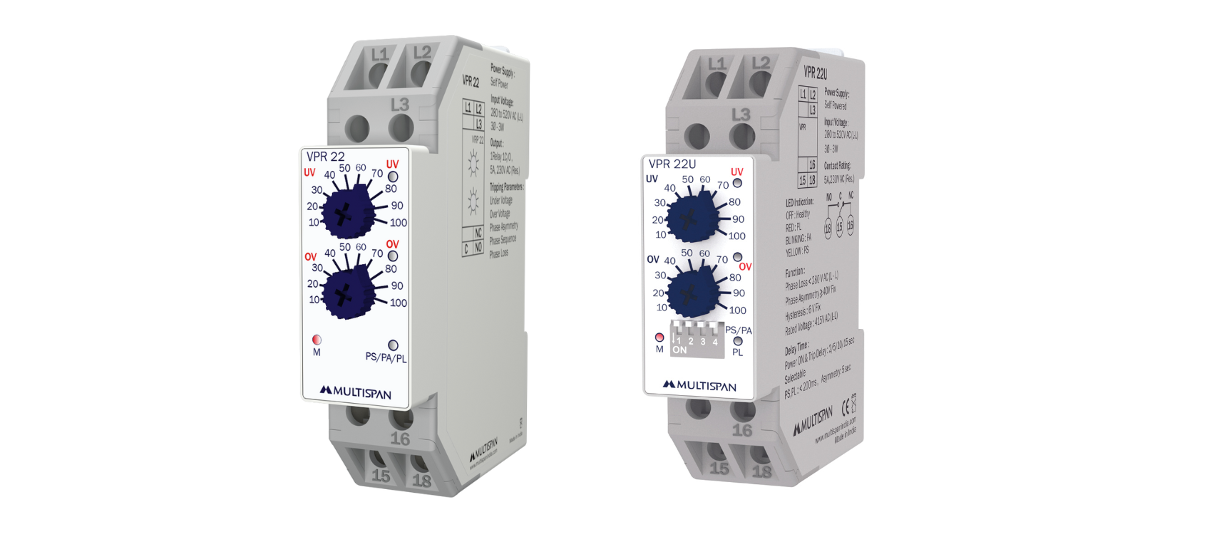 VPR-22U Analog Voltage Protection Relay | Multispan