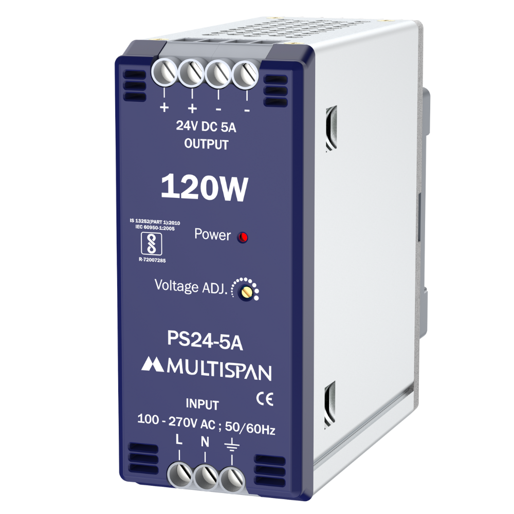 PS24-5A | Industrial Power Supplies 24VDC, 5A | SMPS