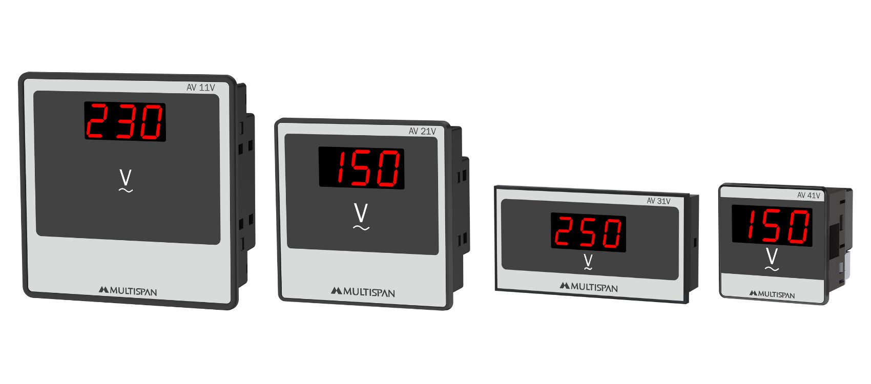 AV-11V 1-Phase AC Voltmeter | Multispan