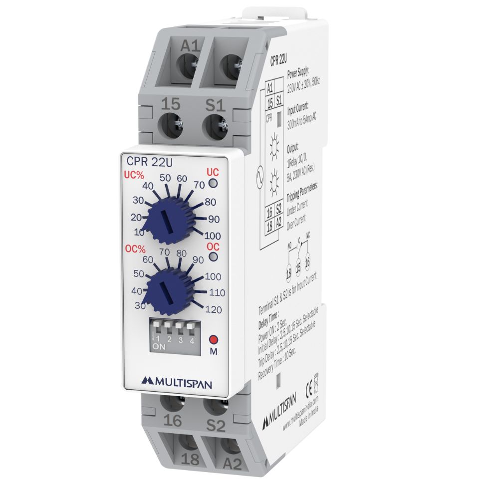 CPR-22U | Din Rail Mount– Current Protection Relay