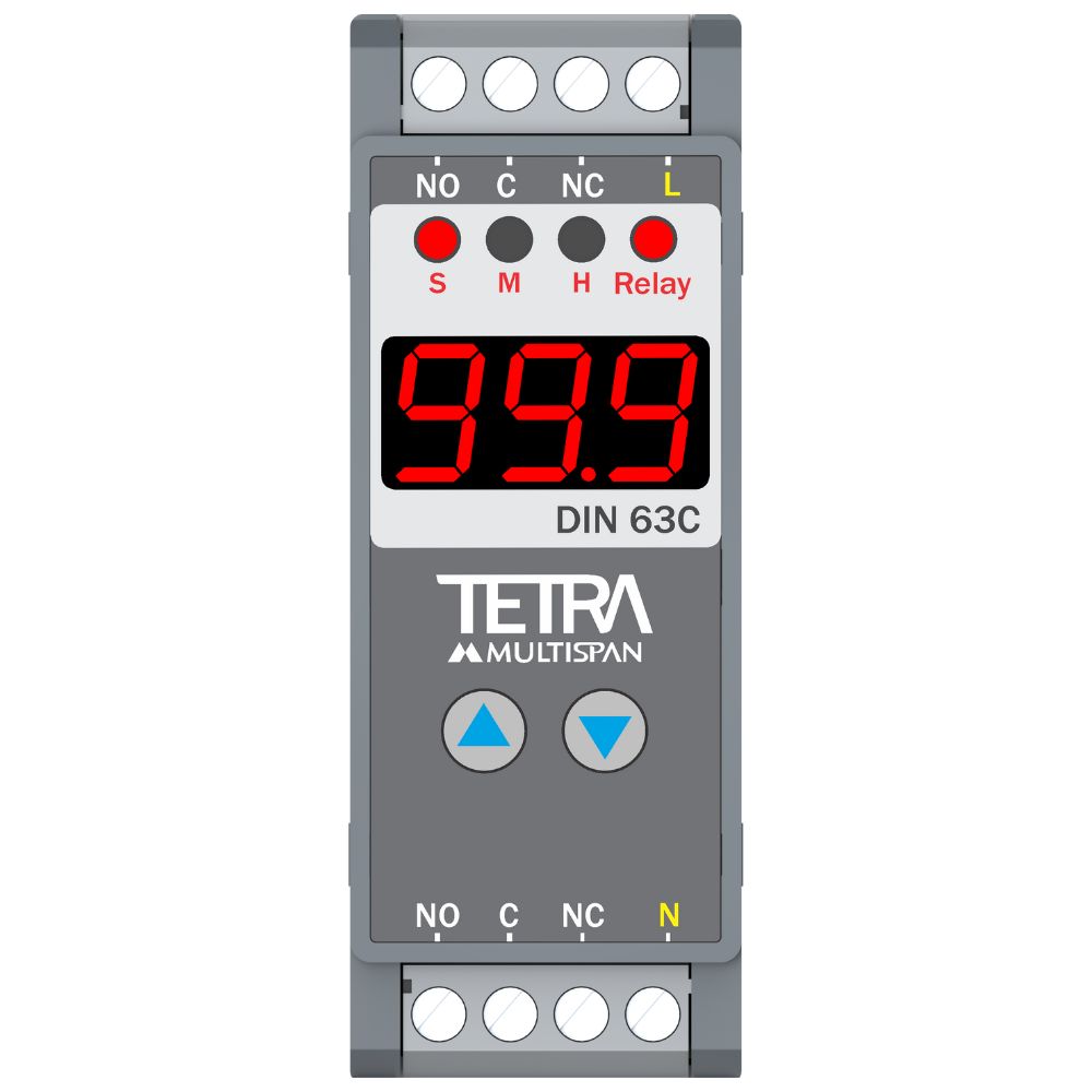Din-63C | Digital Display with Din Rail On/Off Delay/Cyclic