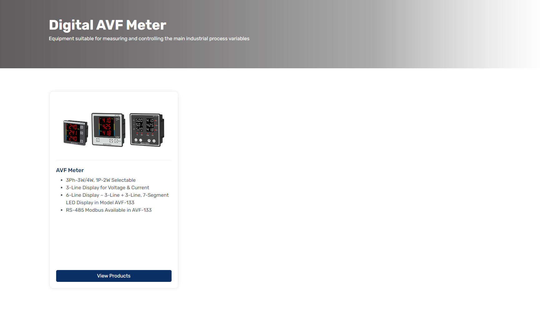 Digital AVF Meter | Power and Energy Meter | Multispan