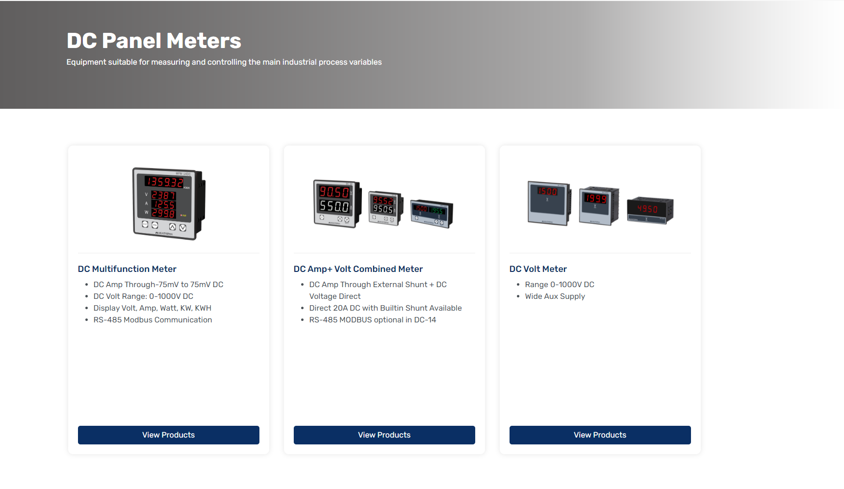 DC Panel Meters | Power and Energy Monitoring | Multispan