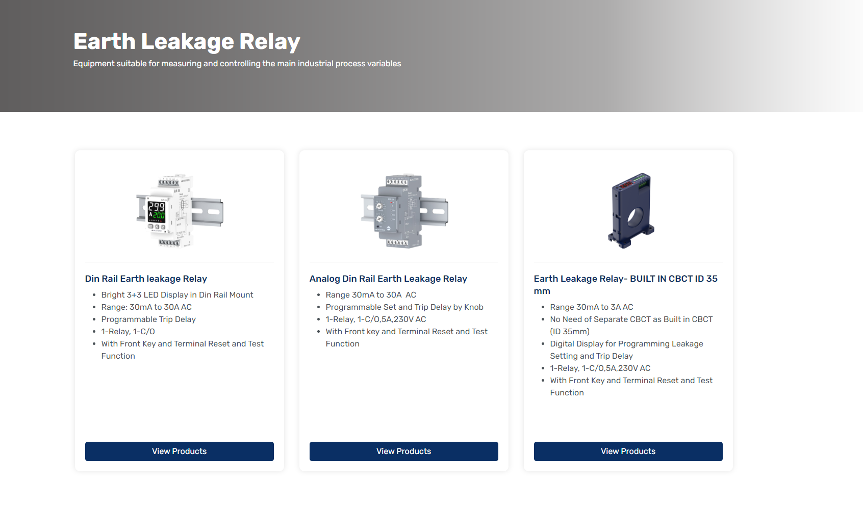 Earth Leakage Relay For Comprehensive Protection Multispan