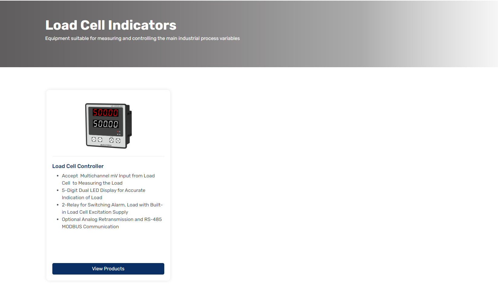 Load Cell Indicators for Precise Process Control | Multispan