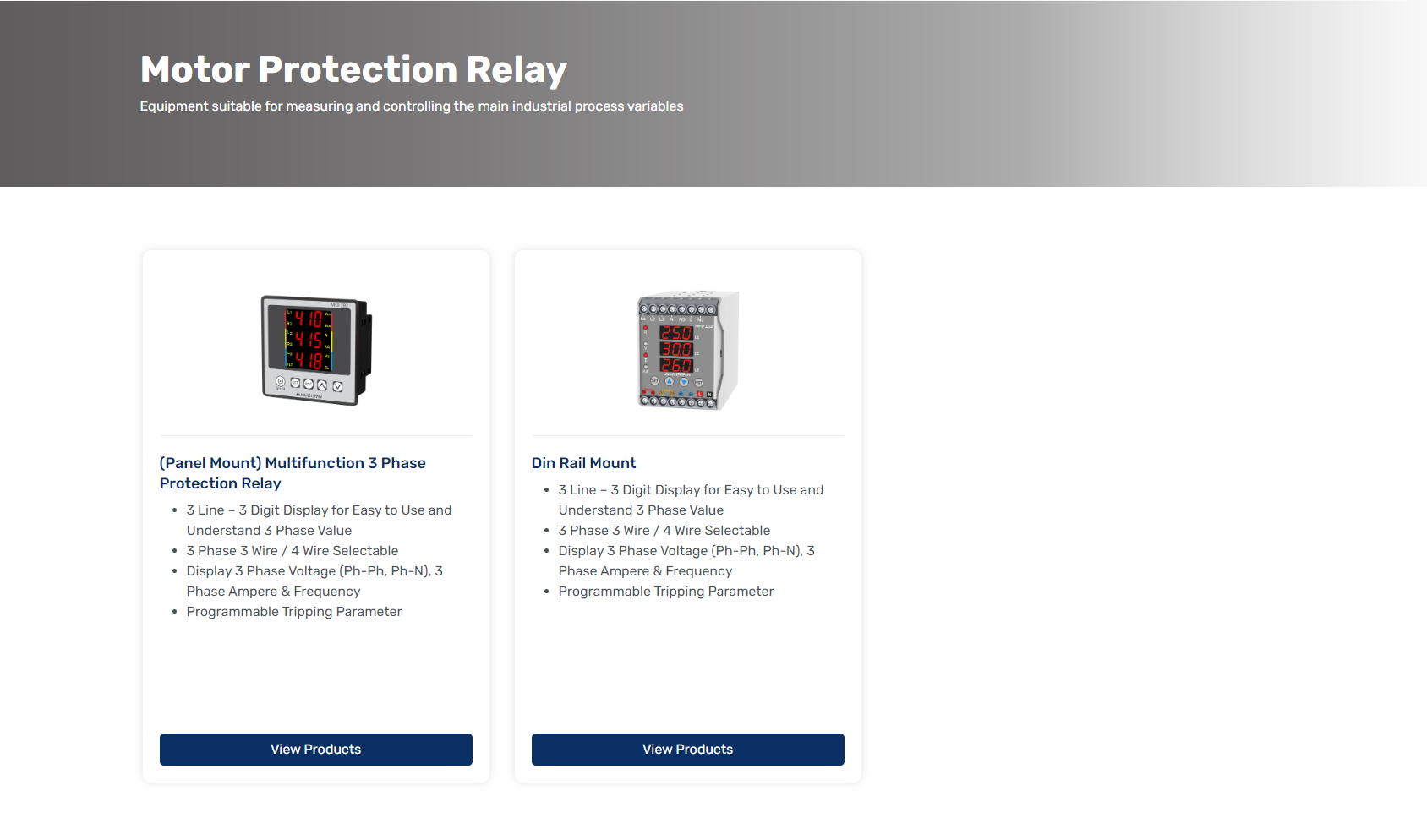 Motor Protection Relay | Multispan