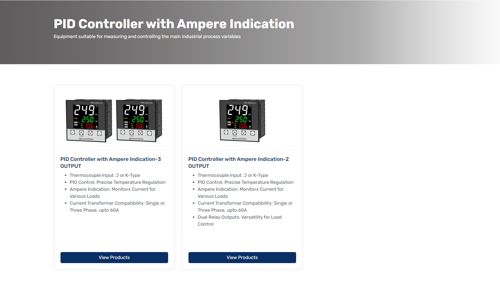 PID Controller with Ampere Indication | Multispan