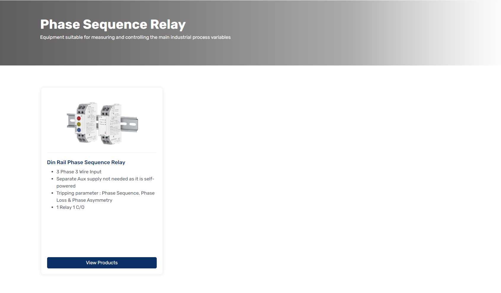 Phase Sequence Relay | Protection Relays - Multispan