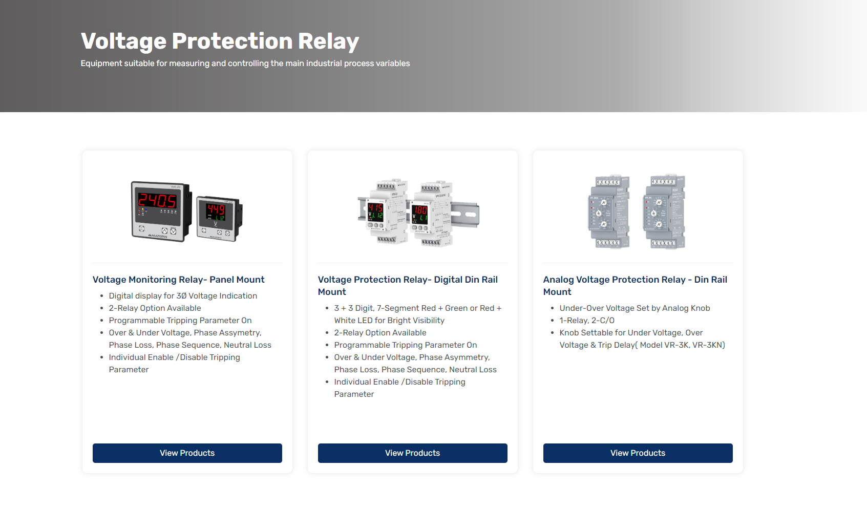 Voltage Protection Relay | Multispan